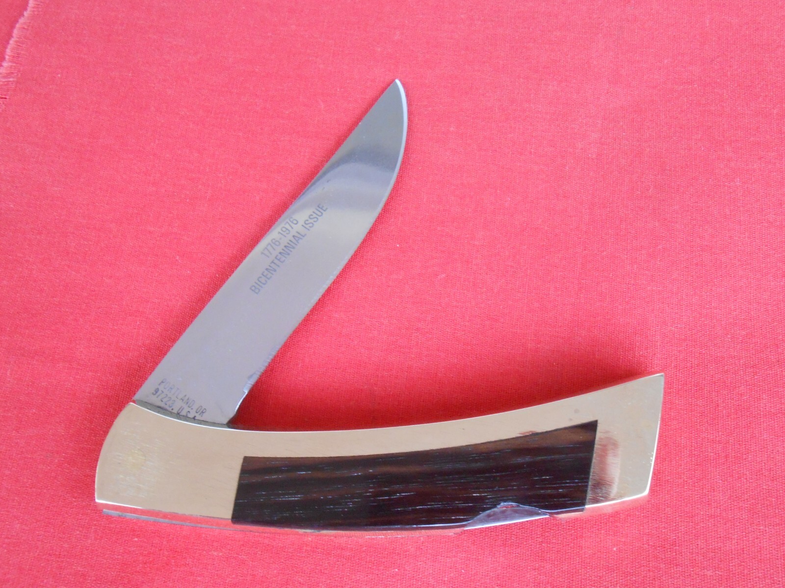 GERBER SPORTSMAN "BICENTENNIAL 1776 1976" WOOD INLAYED HANDLES KNIFE | eBay