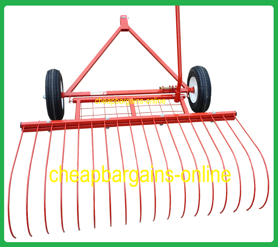 RIDE ON MOWER LANDSCAPE RAKE 1200mm 4FT WIDE TOW BEHIND MINI RAKE ...