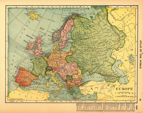 Europe Map Coloring Page