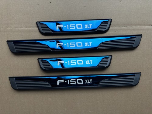 For Ford F-150 XLT Accessories Blue Door Scuff Sill Cover Panel Step ...
