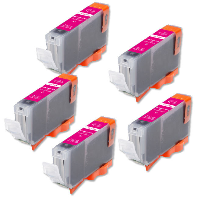 5 MAGENTA Replacement Printer Ink for CLI-8 Canon iP6600D iP6700D ...