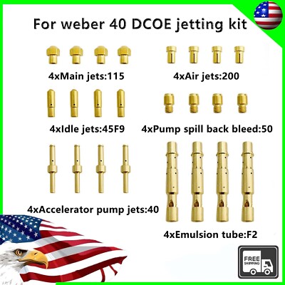 For Weber 40 DCOE carburetor Complete Set standard native jetting Kit ...