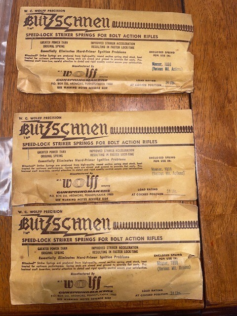 WOLFF/BLITZSCHNELL RIFLE SPRINGS LOT- NOS - GUNSMITH PARTS LOT - SEE ...