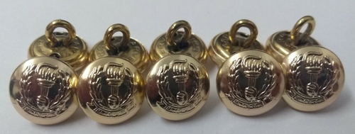 Gold Ring Buttons with Torch in Laurel 12mm X 10 - NEW | eBay