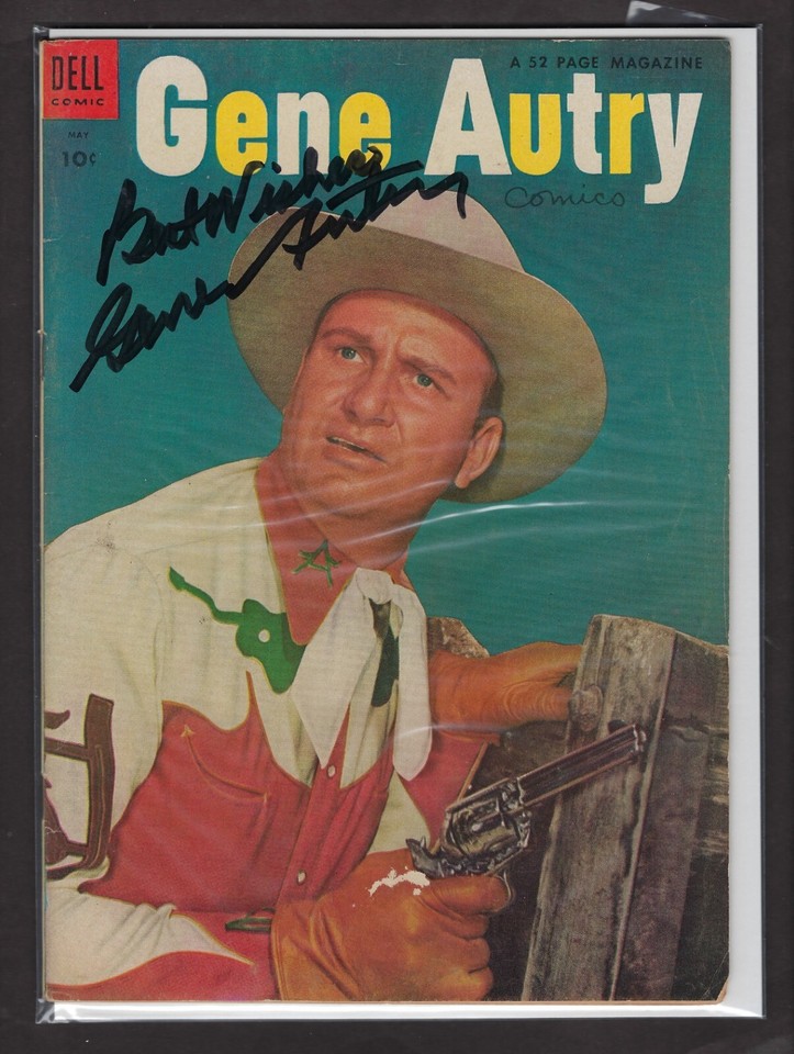 Autographed Gene Autry Dell comic no. 87 from May 1954 F/VF condition ...