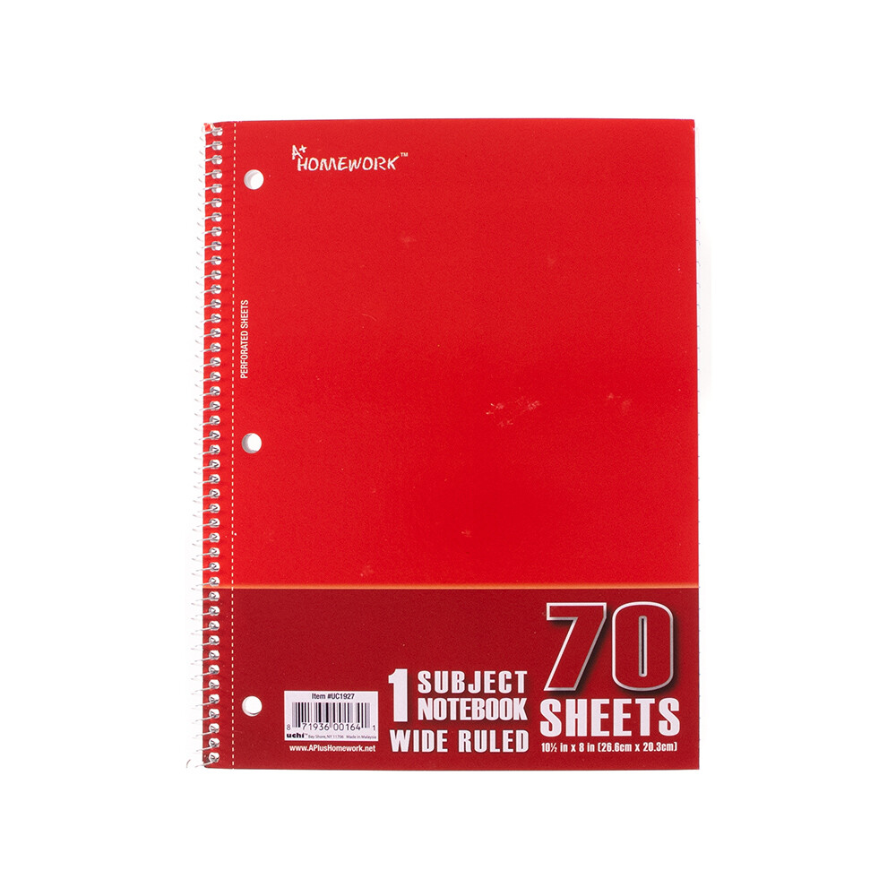 West Coast Paracord 70 Sheet Spiral Notebook Wide-Ruled Lot of 1, 6 or ...