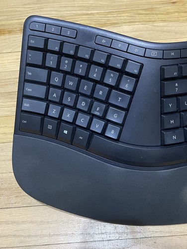 Microsoft Ergonomic Keyboard Model 1878 Wired USB Black Works Great ...