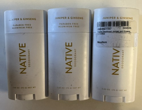 Native Deodorant Juniper & Ginseng 2.65 oz lot of 3 812154035063| eBay