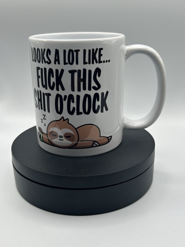Funny Coffee Mug Rude Sweary Animal Sloth Cup Office Birthday Gift 11oz ...