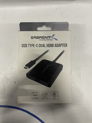 Sabrent USB Type-C Dual HDMI Adapter 4K | eBay