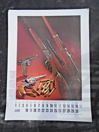 LUGER REVOLVER CARABINE GUNS calendar page single | eBay Australia