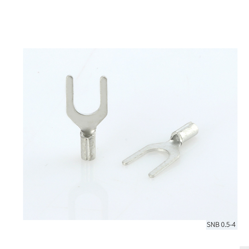 100Pcs cold pressing terminal ears u-shaped fork copper nose connector ...