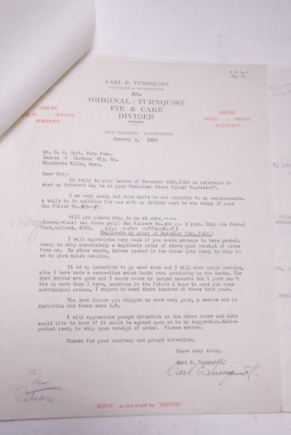 1934 Lamson Goodnow Carl E Turnquist San Gabriel CA Signed Letter ...