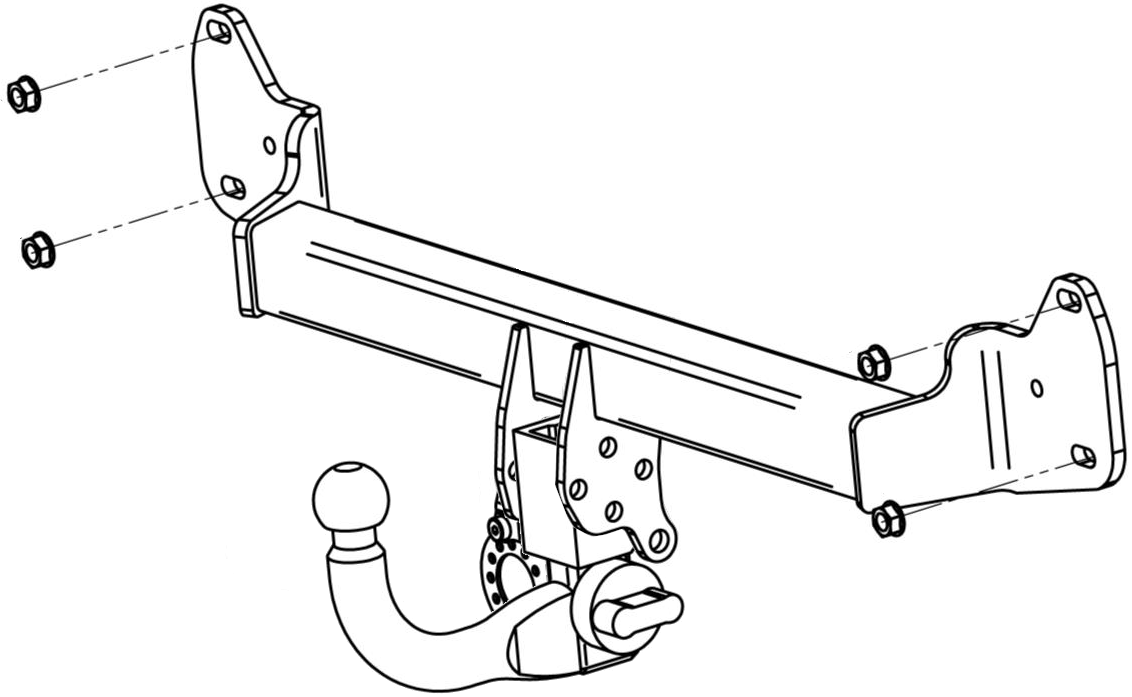 Gancio Di Traino Estraibile Per Bmw Serie 5 F10 Berlina Dal 2013 Kit