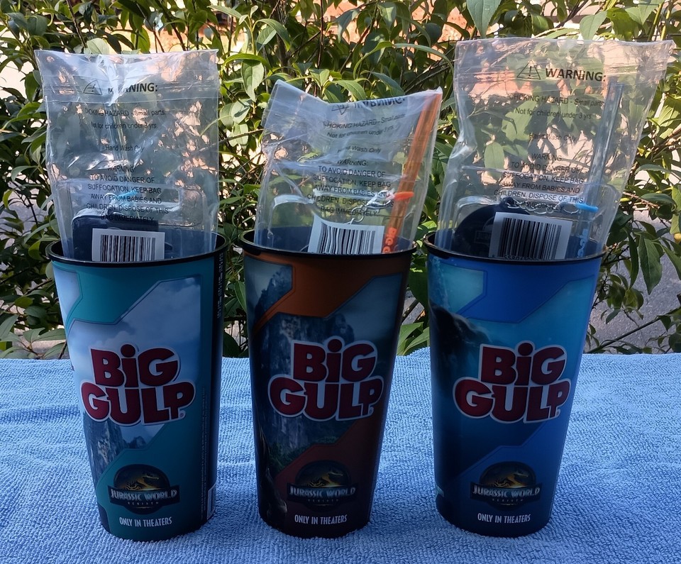 2025 Jurassic World Rebirth 7 Eleven Big Gulp Promo Cup & Straw SET of ...