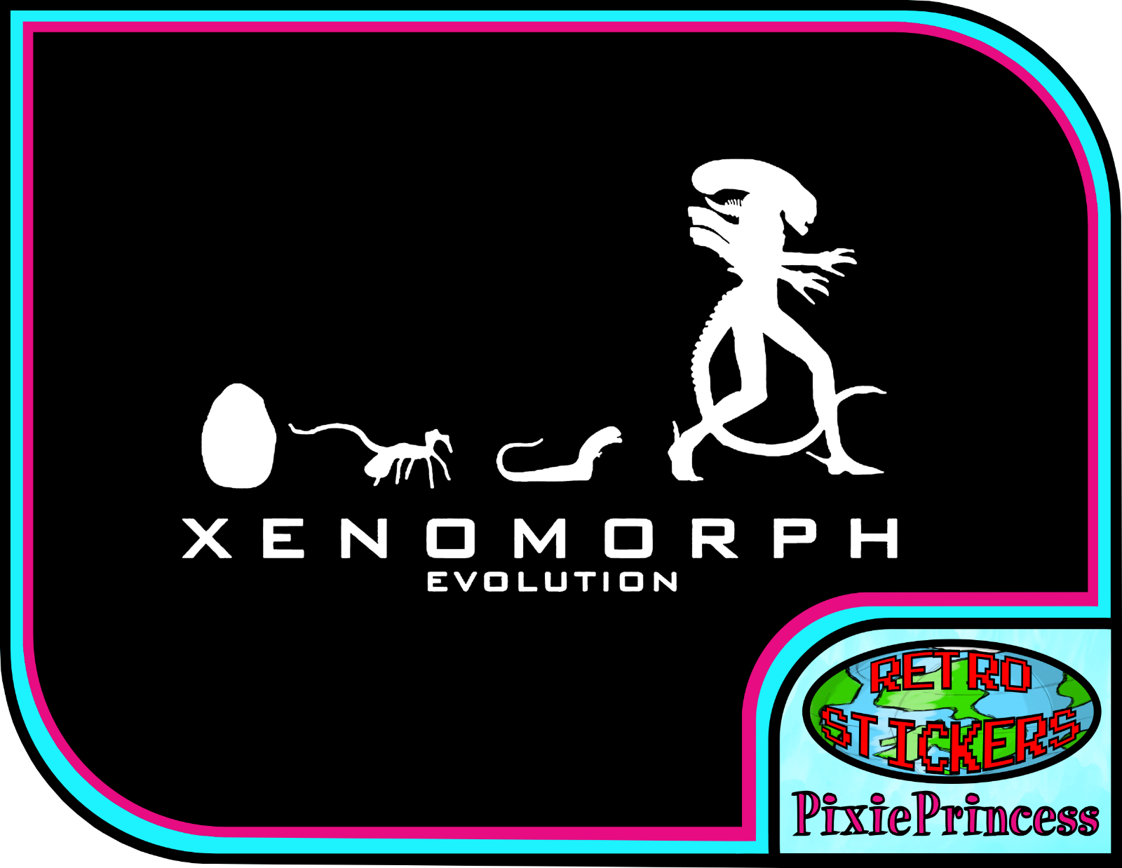 Alien Xenomorph I Vinyl Movie Huge Sticker Wall Art Poster Bed Living ...
