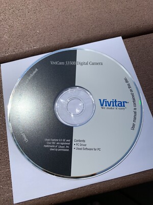 Vivitar ViviCam 3350B Digital Camera PC Driver Ulead Computer Software ...