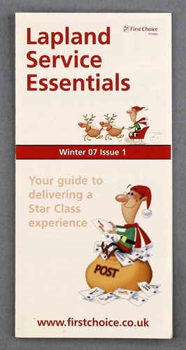 FIRST CHOICE AIRLINES CABIN CREW LAPLAND SERVICE ESSENTIALS BROCHURE | eBay