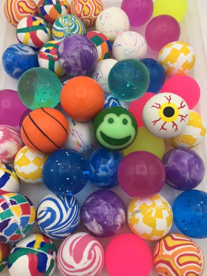 100 Super High Bounce Balls 45 mm Superballs Super Bouncy Balls 45mm ...