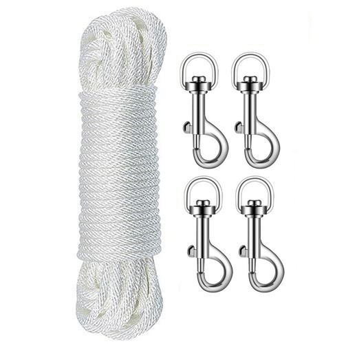 Long lasting Nylon Flag Pole Halyard Rope 100Ft Length with Rope Buckle ...