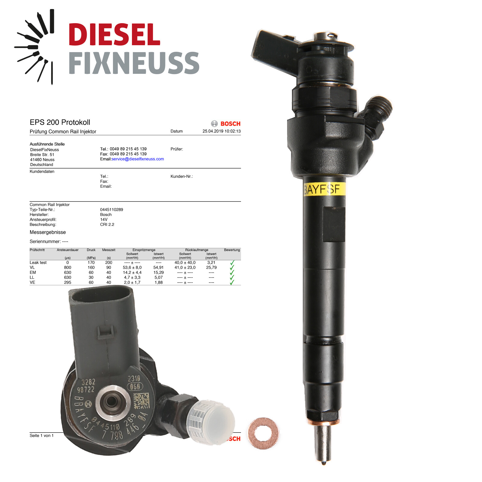 4x INJEKTOR 0445110601 BMW 116d 118d E81 E87 F20 F21 118d E88 E82 ...