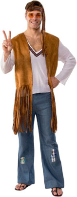 Pizazz! Men's Adult Far Out Costume, Brown/White/Blue, 2XL | eBay