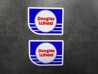 2pc Douglas Wheel Stickers V1 Decals aufkleber Pick Size Quad ATV GOLF ...
