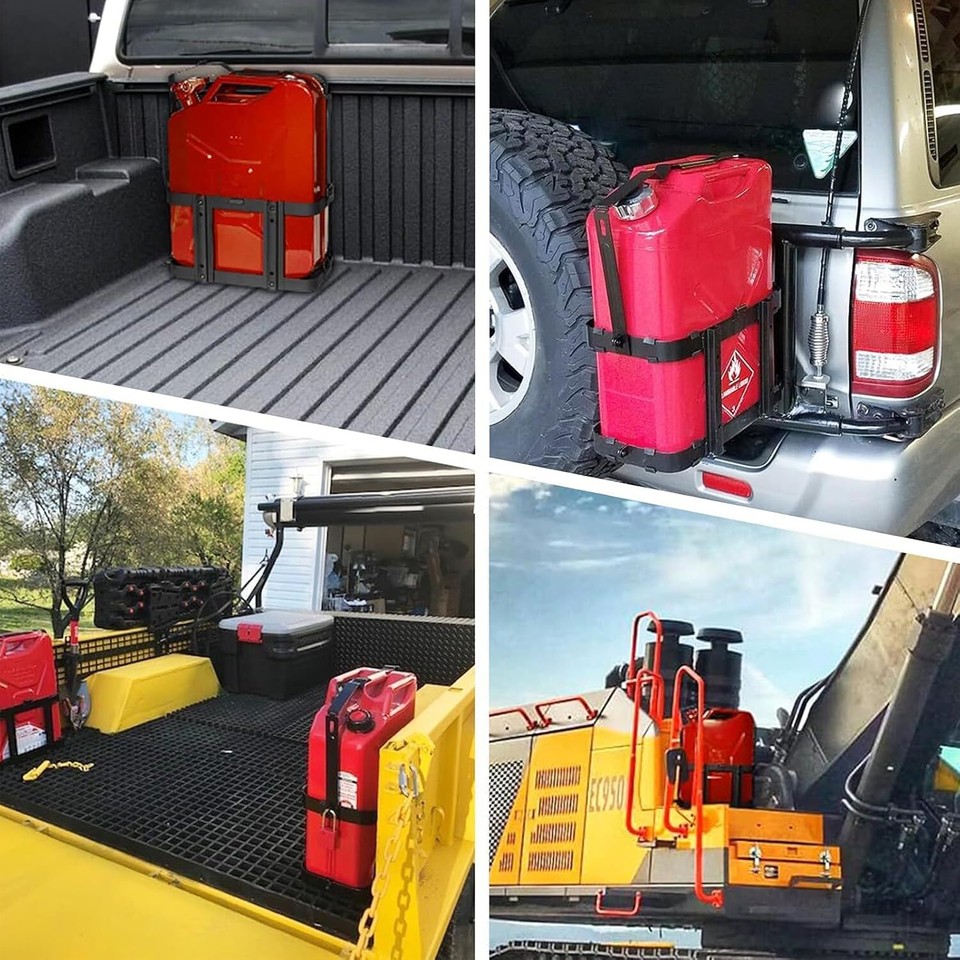 NEW 20L 5.28 Gal Military Jerry Can Holder Bracket Mount Gas Rack Fuel ...