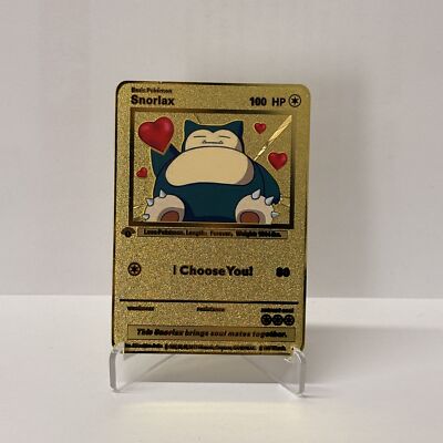 Snorlax Gold Metal Pokémon Card-Collectible Gift Display！best | eBay