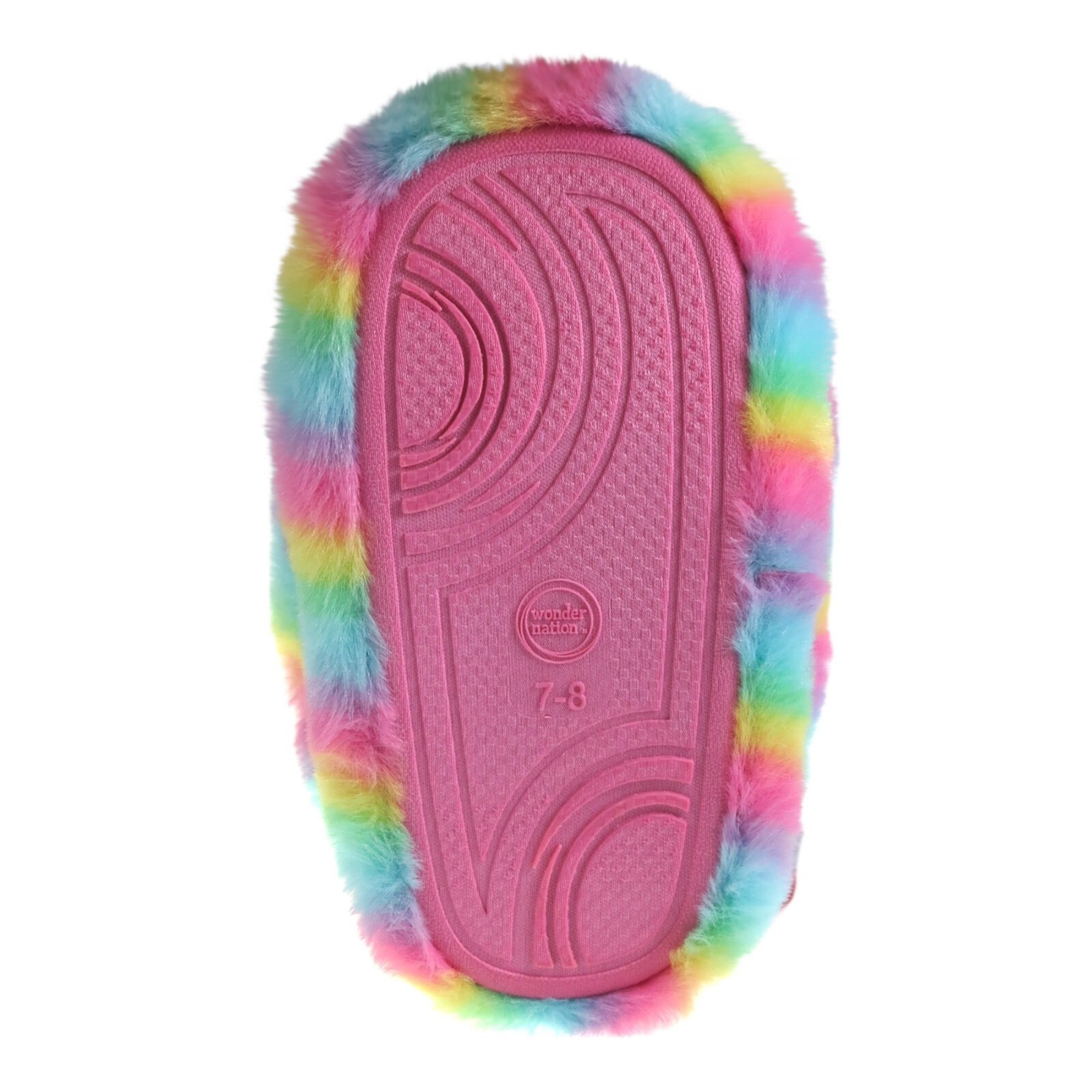 Wonder Nation Toddler Girls Critter Unicorn Slippers, Sizes 7-8 ...