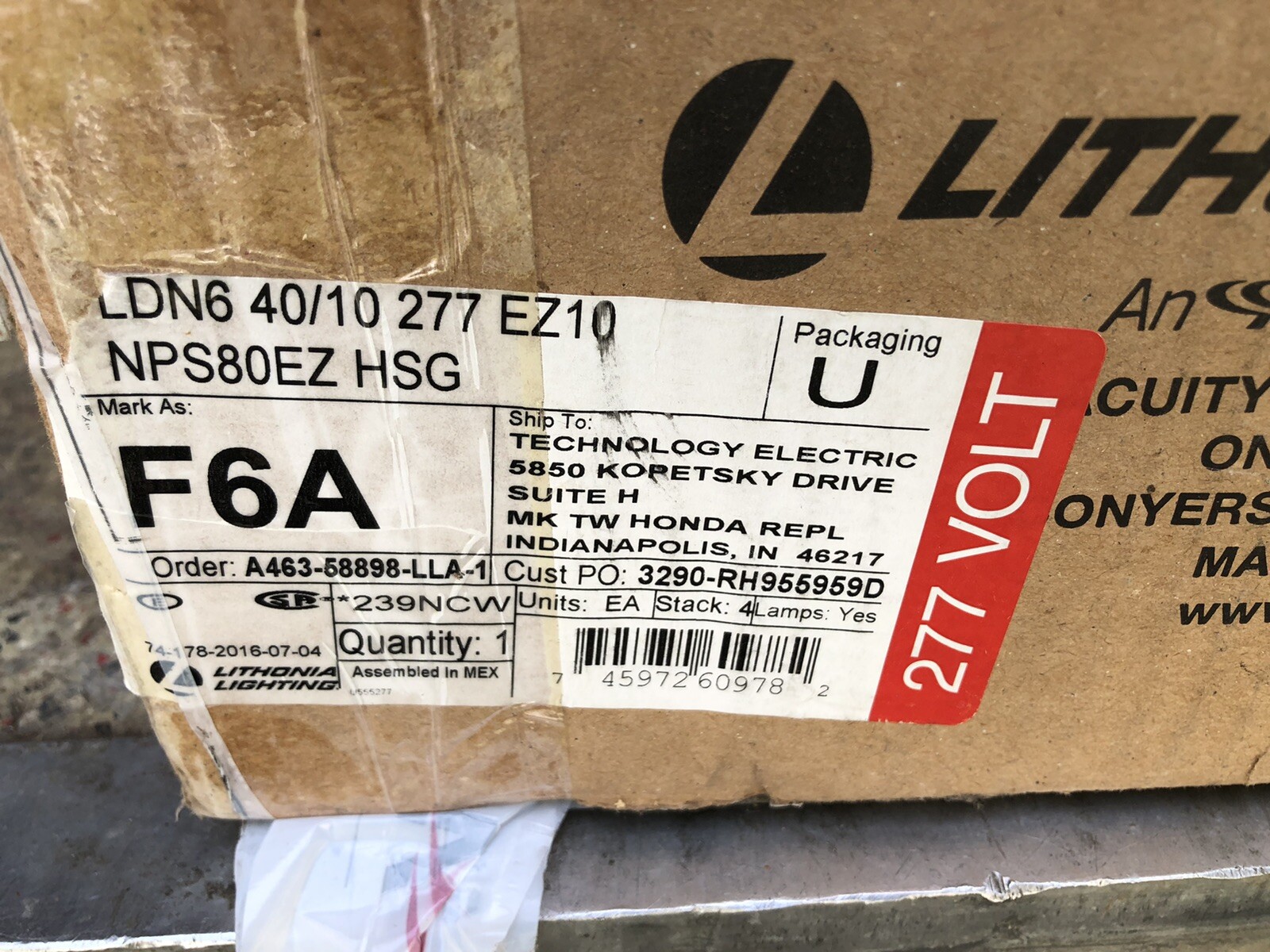 New Lithonia Lighting 6” LED Downlight & Housing LDN6 40/10 277 EZ10 ...