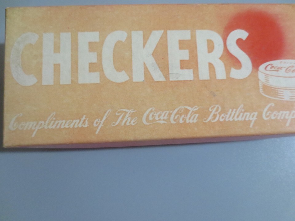 Drink Coca -Cola Wood Checkers Set 30 Pieces in Box Fading on box | eBay