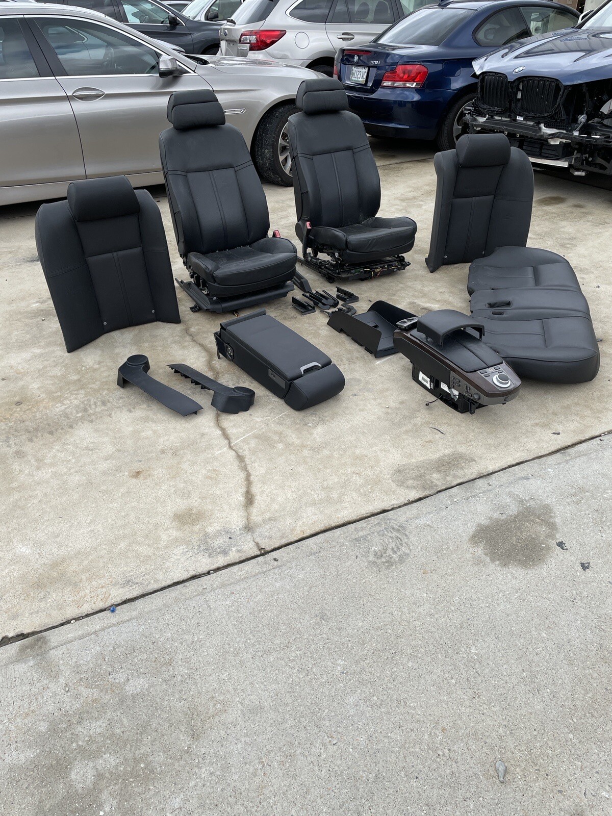 2006 2007 2008 BMW 7 SERIES E66 E65 SEATS LEATHER INTERIOR BLACK FRONT ...