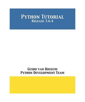 Python Tutorial: Release 3.6.4, Guido Van Rossum, Python Development Team | eBay