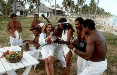 Anja Schute and local MUSAiker, holidays at the Robinson Clu - 1985 Old ...