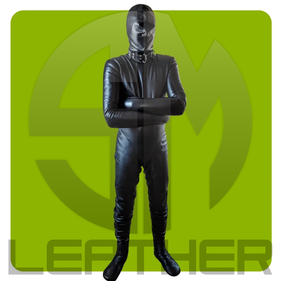 Leather Straitjacket Catsuit – Full Body Bondage Restraint Suit ...