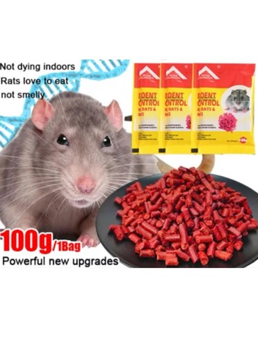 RAT MOUSE POISON BAIT MAX STRENGTH RODENT KILLER GRAIN 100 GRAM - 1 KG ...