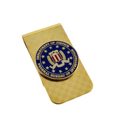 FBI Emblem Federal Agent Police Mens Money Clip Gold NEW | eBay