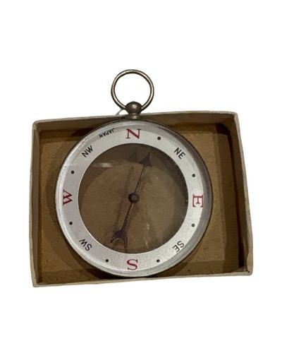 Vintage Japan Double Two Sided Glass Pocket Compass Transparent WWII ...