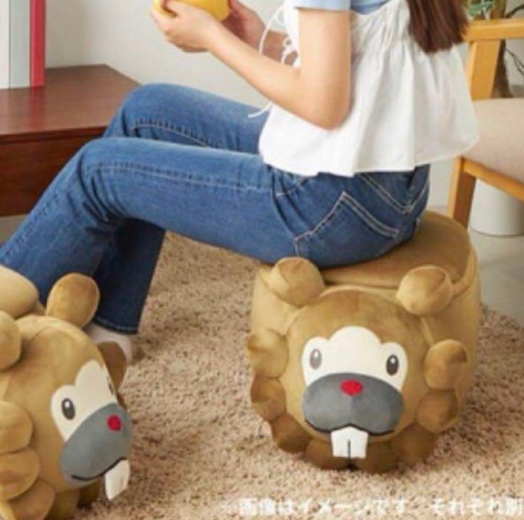 Pokémon Stool Bidoof Male Form /Pokémon Center Limited: Made to order ...