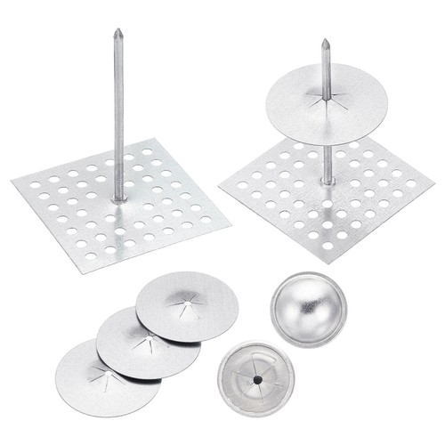 100 Set Insulation Pins Self Locking Washers Round Insulation Hangers ...