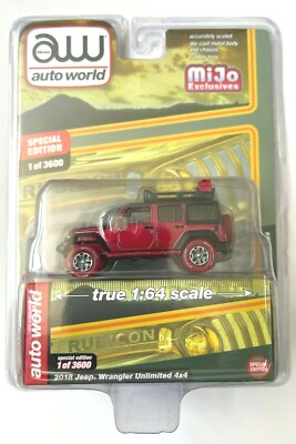 Auto World 2018 Wrangler Rubicon Unlimited 4x4 1/64 Diecast Chase Car ...