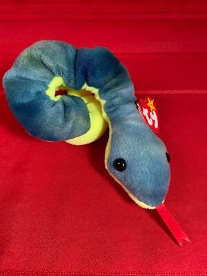 Ty Beanie Baby Hissy the Snake 1997 PVC Pellets MINT Retired Vintage 25 ...