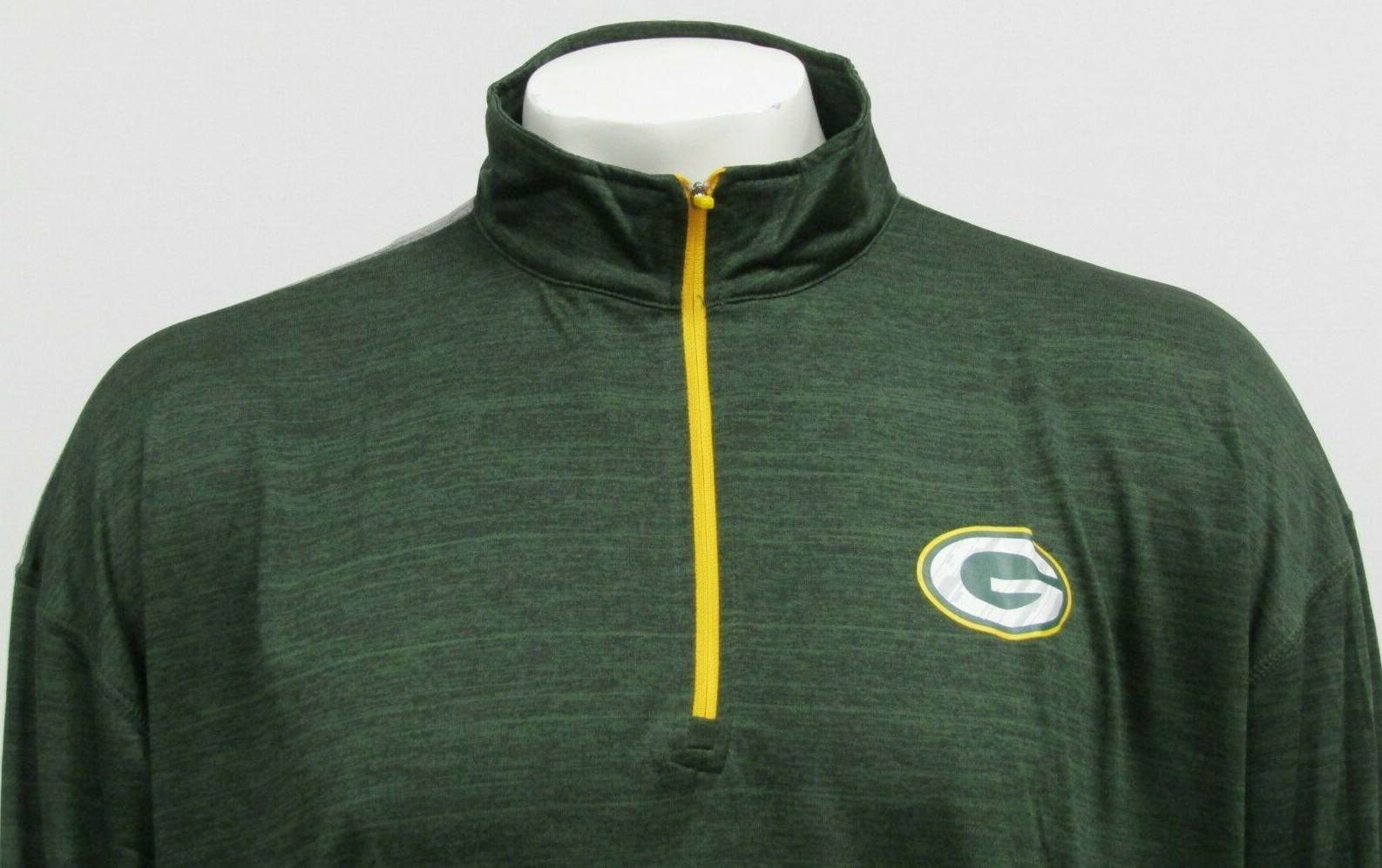 Green Bay Packers NFL Mens Majestic Big and Tall Green 1/4 Zip L/S Poly ...