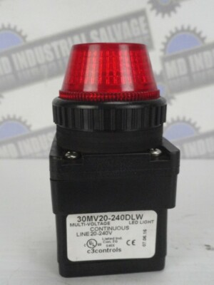 C3 CONTROLS - 30MV20-24DLW LED Light, Multi-Voltage, Continuous, 20 ...