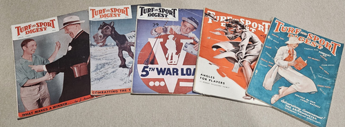 Lot of 1930-40s Turf & Sport Digest Magazines, Seabiscuit, Count Fleet ...
