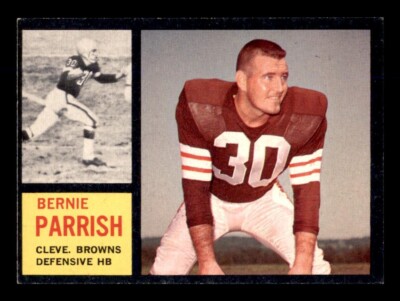 1962 Topps Football #34 Bernie Parrish EX/MT *e1 | eBay