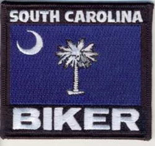 SOUTH CAROLINA STATE EMBROIDERED IRON ON BIKER FLAG PATCH | eBay