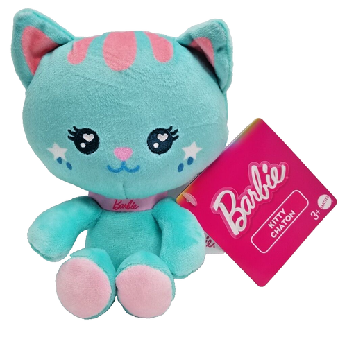 Barbie Plush Glitzy Pet KITTY 8" Blue Cat Pink with Collar NWT 2023 | eBay