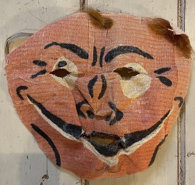 Early 1900s Halloween Mask Handmade Americana Vintage Art Artwork One ...